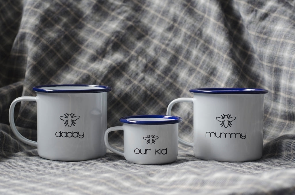 Mummy - Manchester Design - Engraved Enamel Mug - One Mama One Shed
