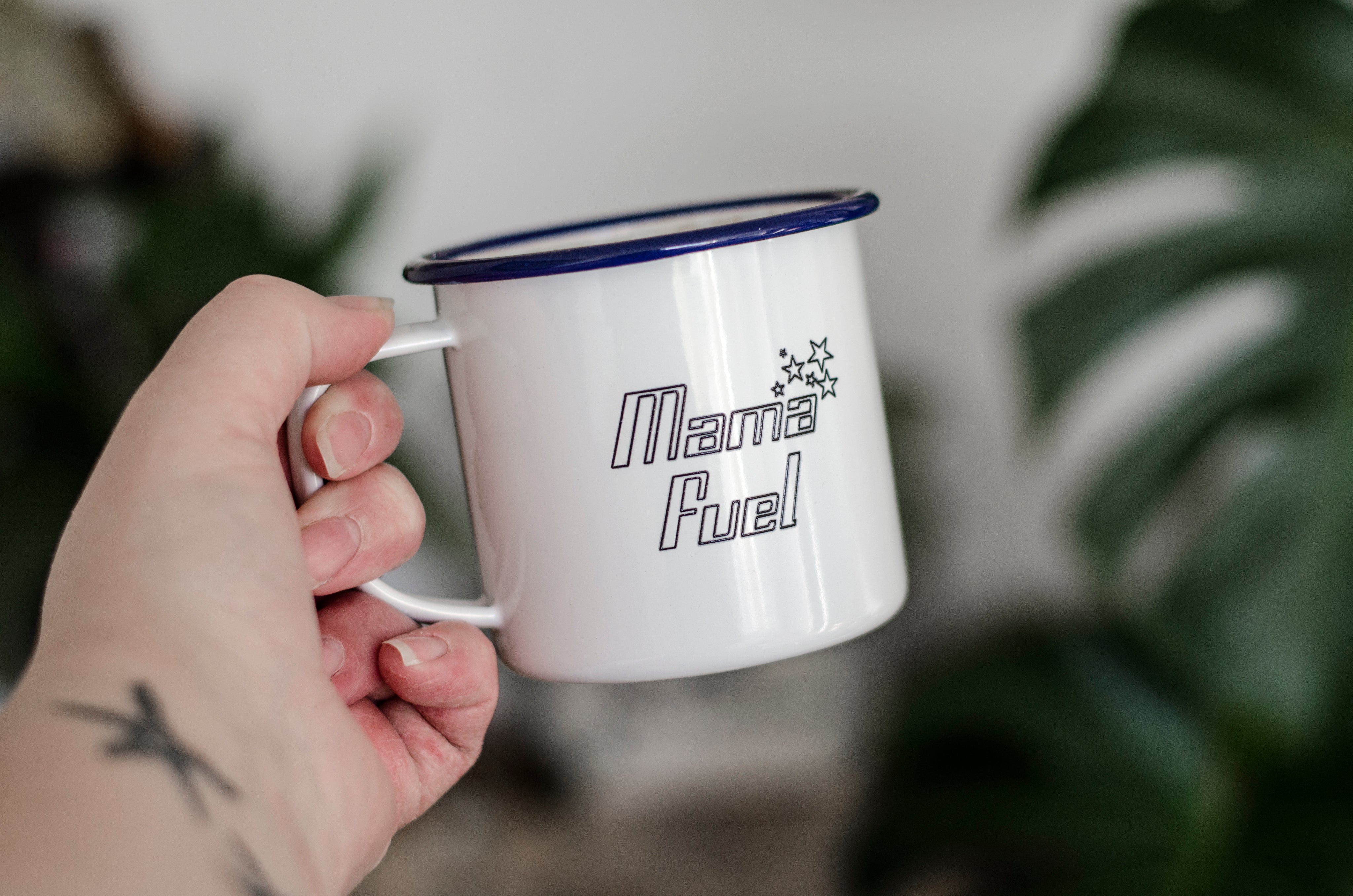 Mama Fuel - Engraved Enamel Mug – One Mama One Shed